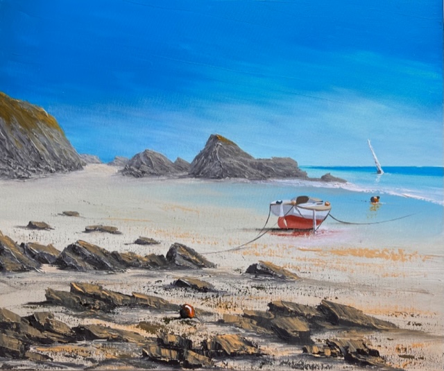 Monkston Beach, Pembs, Ref 42/22, 60 x 50 cm – NICK JOHN REES – MARINE ...